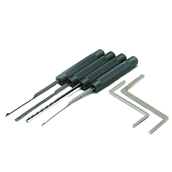Thunder Lock Pick Rake Set - 4pc Rakes for Dimple Locks