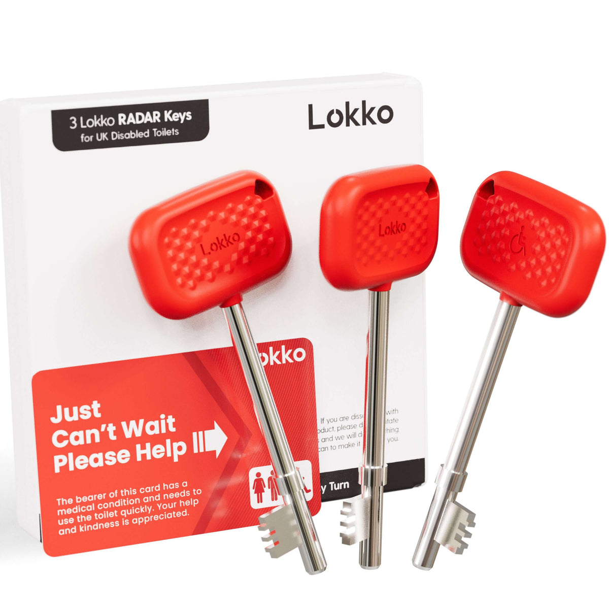 Shop Lokko Genuine RADAR Key for Disabled Toilets UK – UKBumpKeys