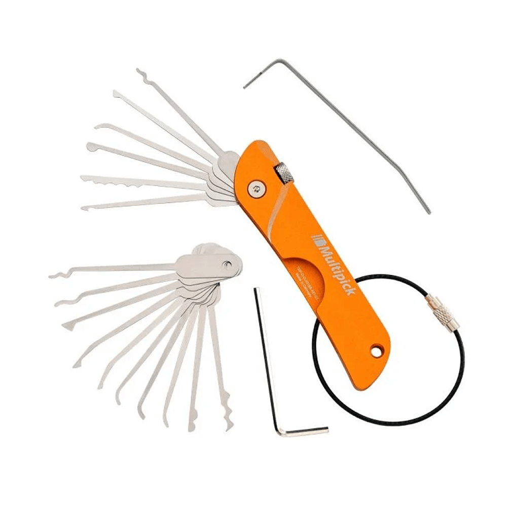 Multipick Orangeline EDC Jacknife Lock Pick Set + 10 Extra Picks ...
