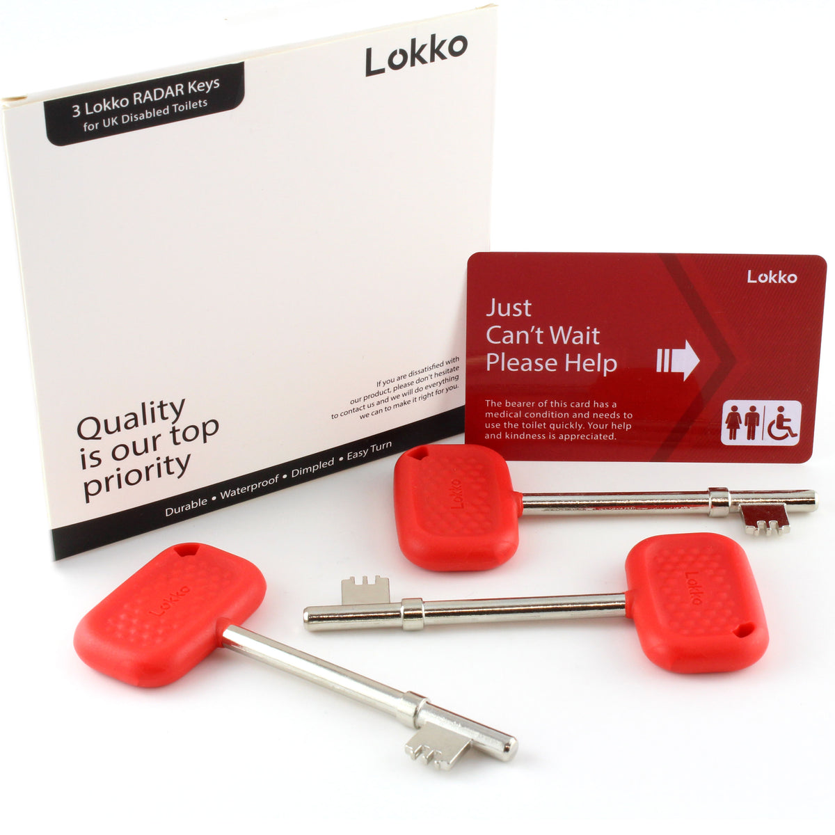 Lokko Radar Key for Disabled Toilets UK (Set of 3) - Boxed, Comfortabl ...