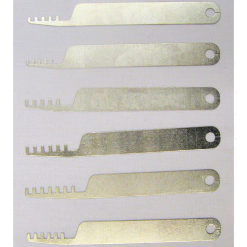 6pc Tapered Comb Lock Picks | PadLock Pick tools