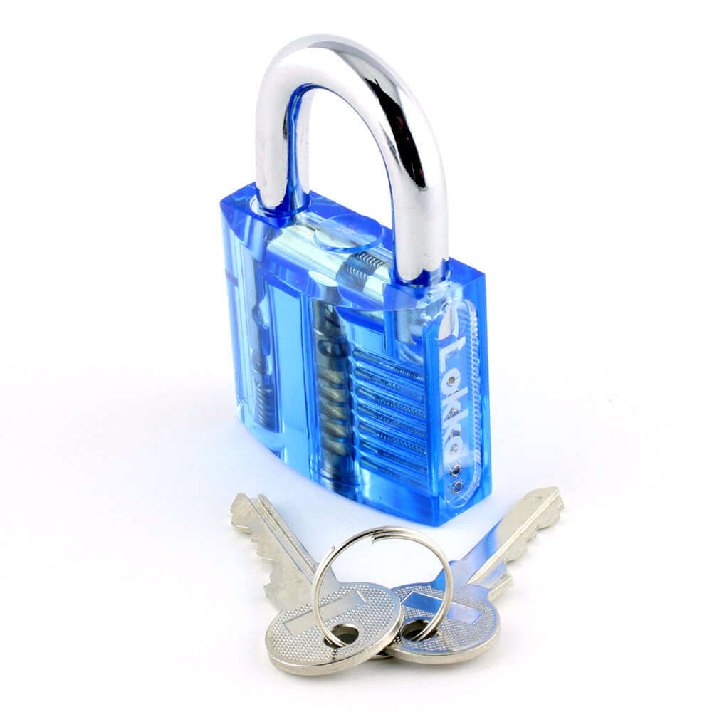 Clear Lock Picking Practice Padlock + Visible Mechanism : Medium Diffi