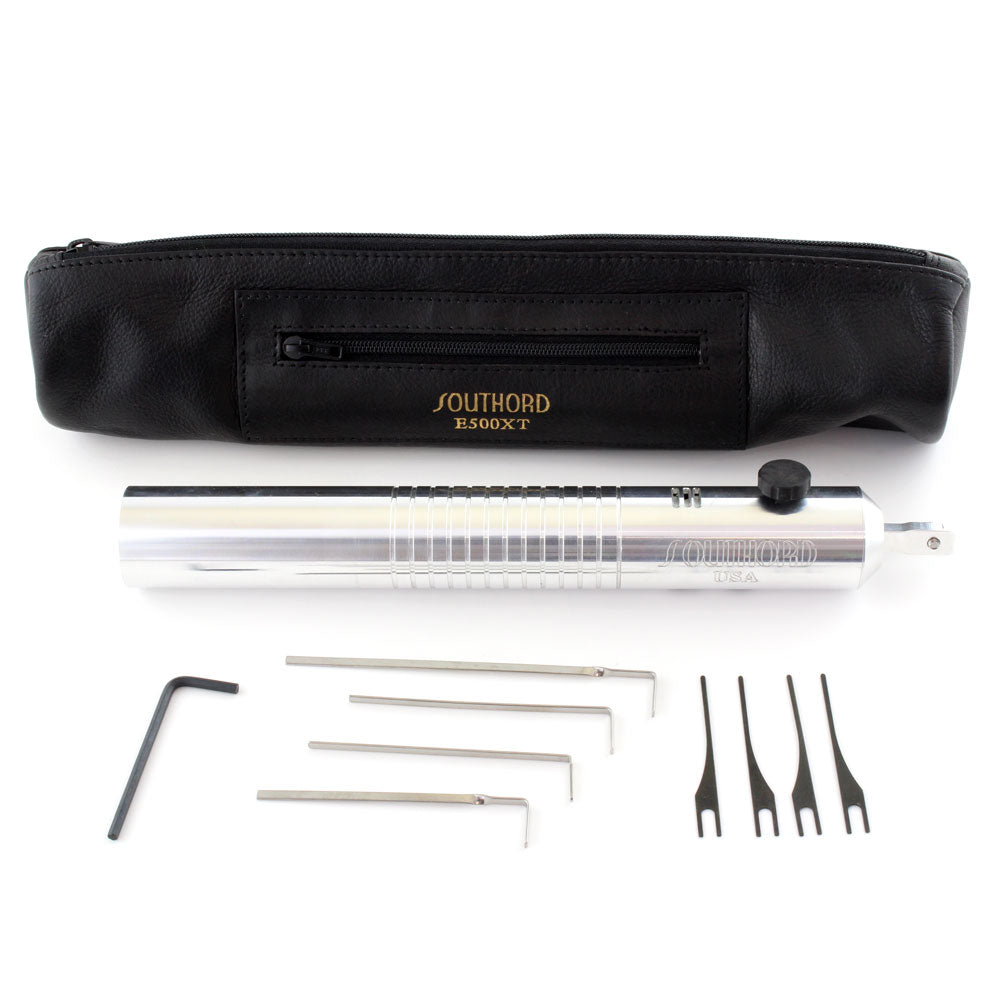 SouthOrd E500XT Electric Lock Pick Gun - 4.5V Max Edition with case an