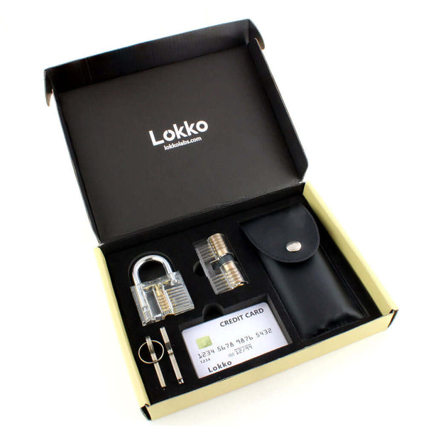 Lock Pick School in a box for Beginners: Lock pick set, spy card + Pra