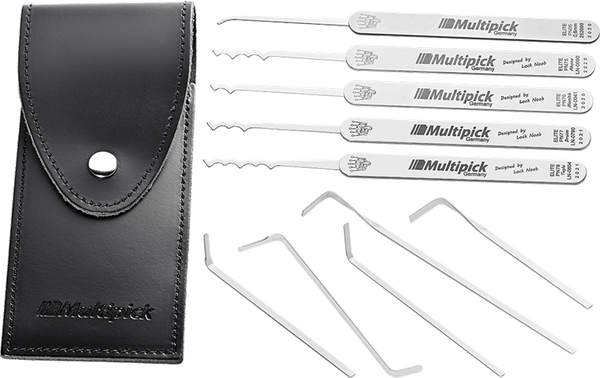 Multipick ELITE 10 Piece Duo-Peak Lock Rake Set by Lock Noob