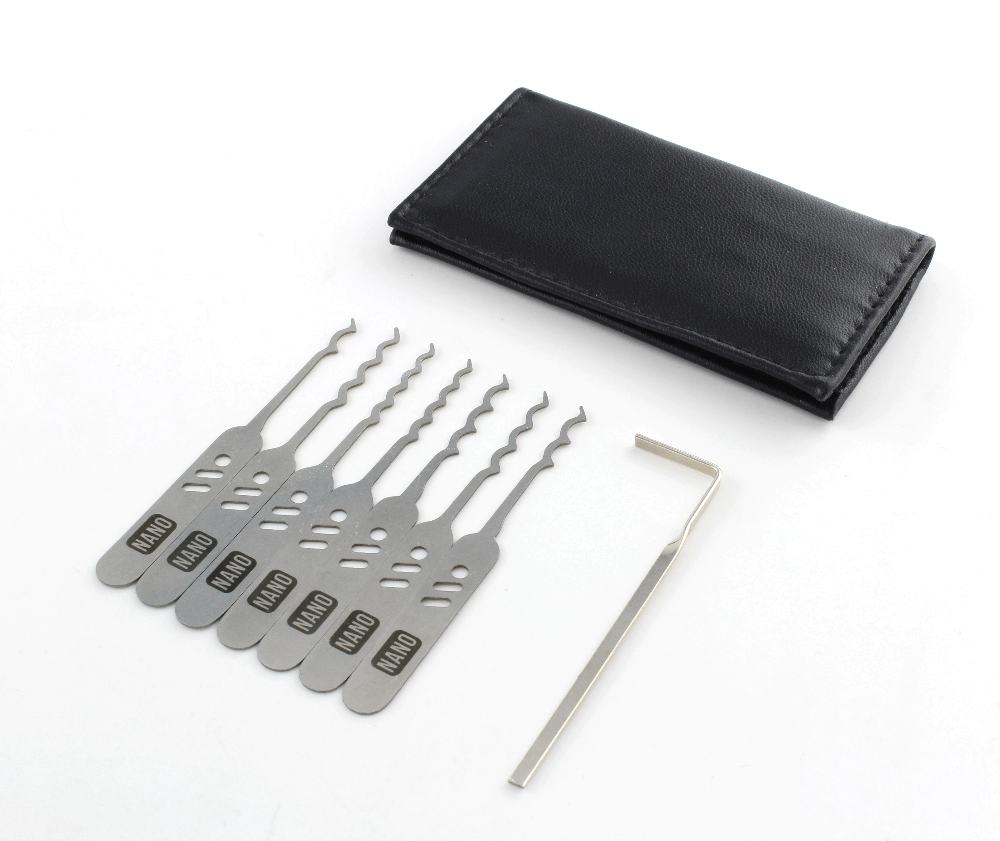 Dangerfield Nano SLIMLINE Covert Lock Pick Rake set - 0.6mm + Leather