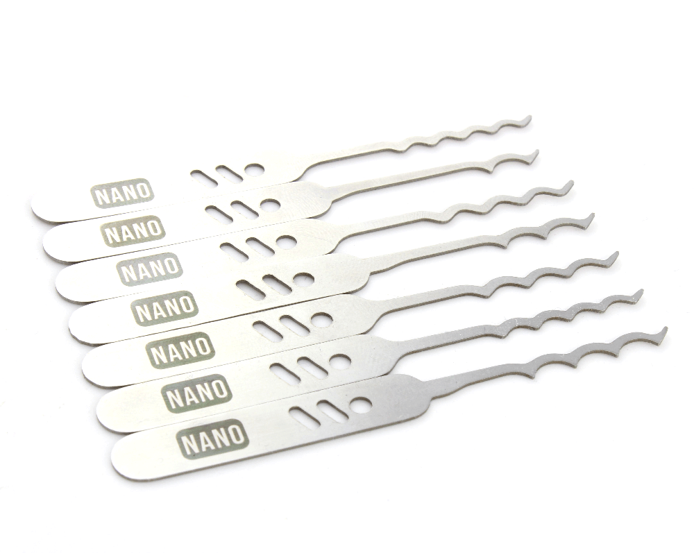 Dangerfield Nano SLIMLINE Covert Lock Pick Rake set - 0.6mm + Leather