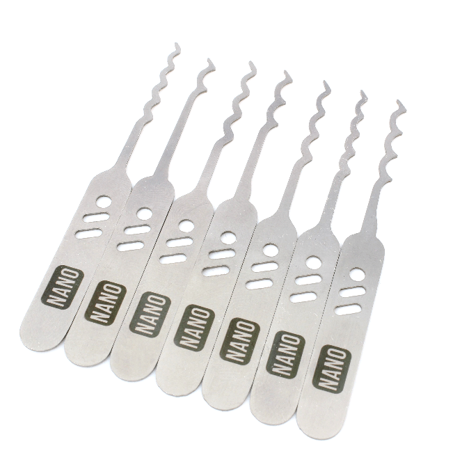 Dangerfield Nano SLIMLINE Covert Lock Pick Rake set - 0.6mm + Leather