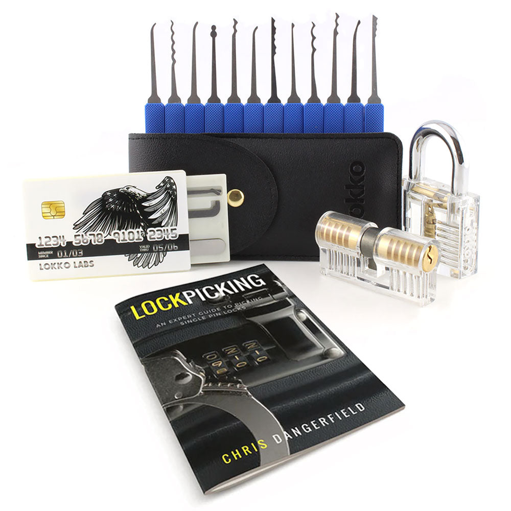 Lock Pick School in a box for Beginners: Lock pick set, spy card + Pra