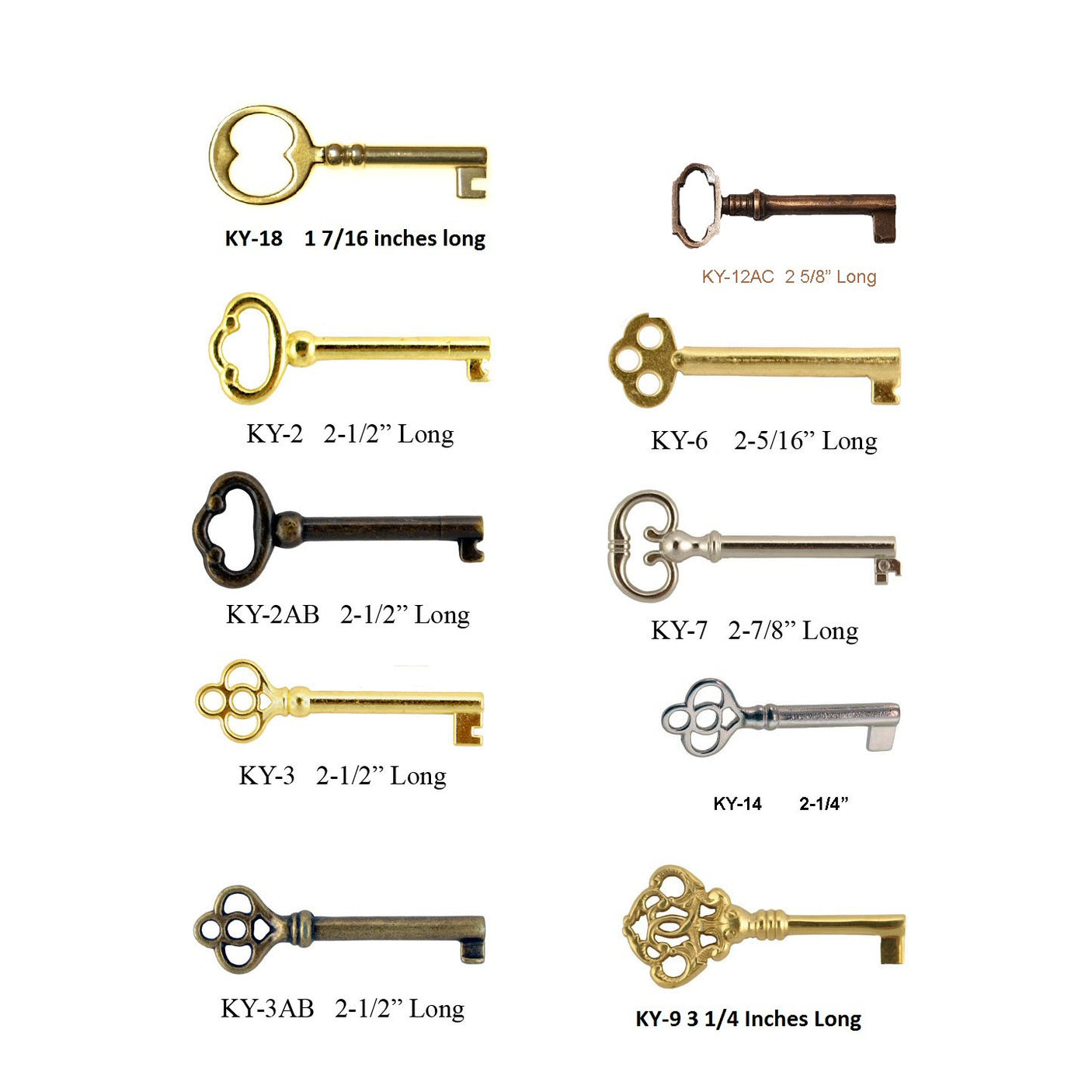 10 Piece Bit + Barrel Skeleton Key Selection – UKBumpKeys